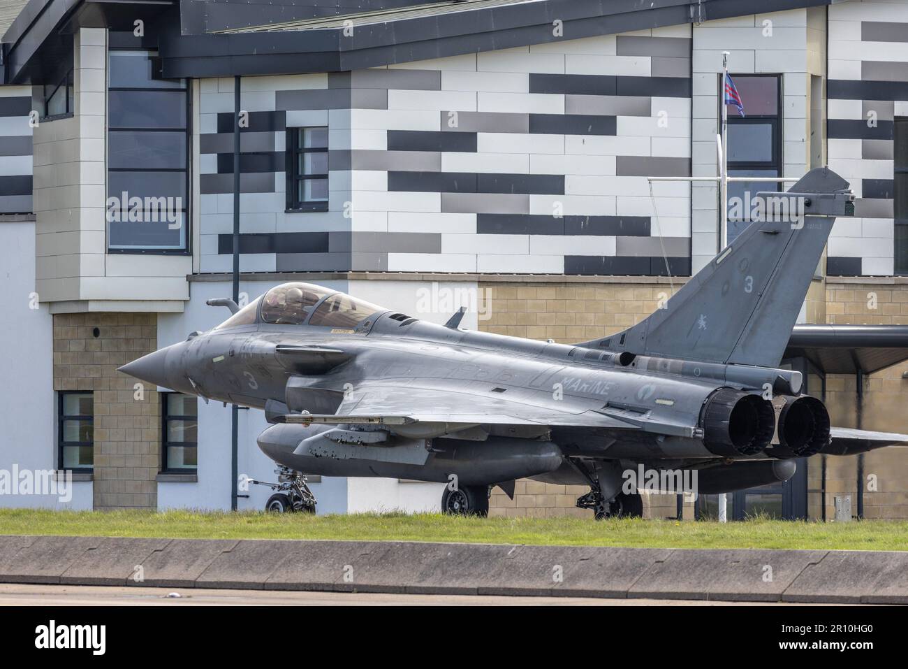 French Navy Rafales taking off, and French Navy Grumman E-2C Hawkeye ...