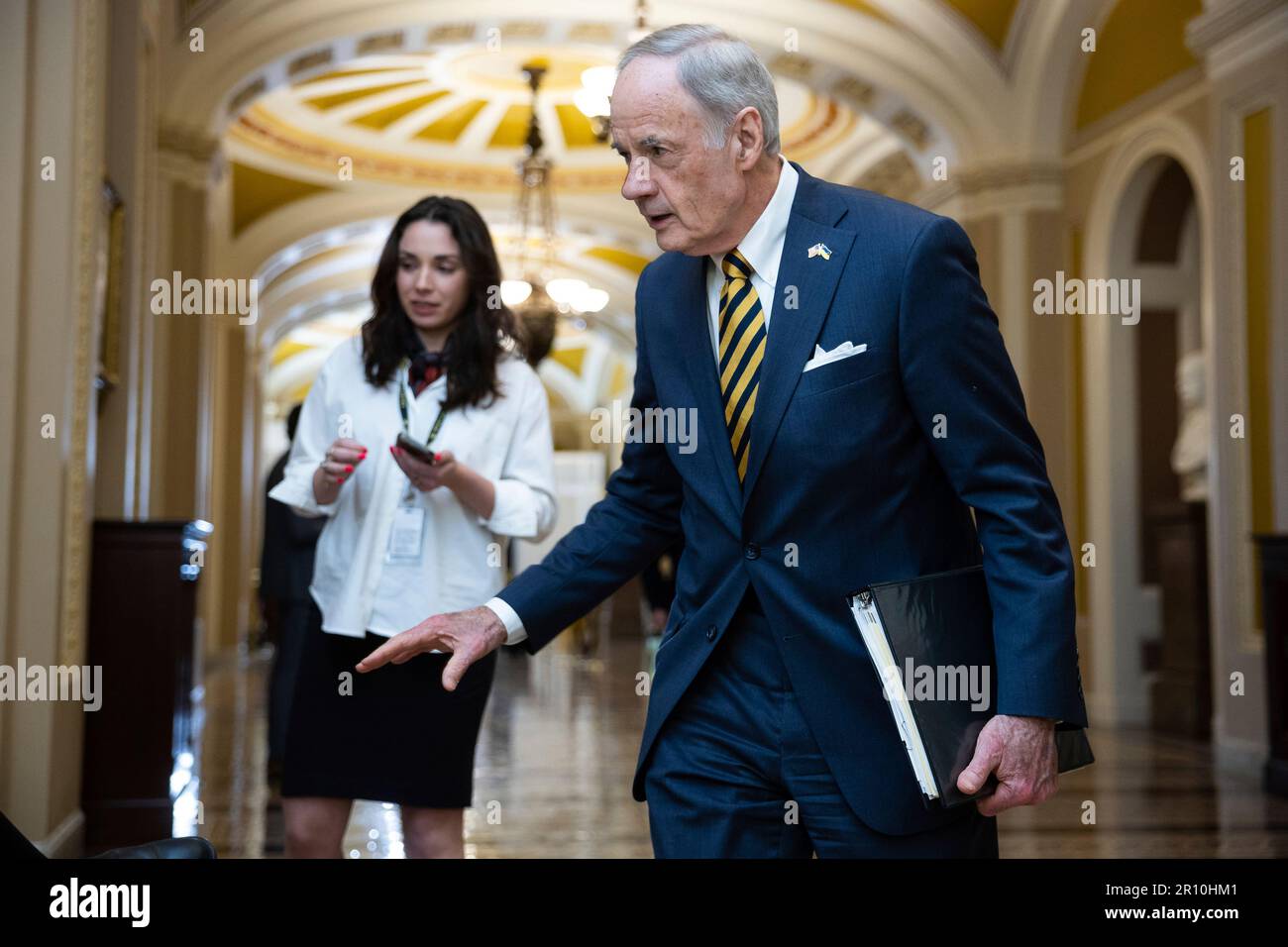 Sen. Tom Carper (D-Del.) is seen at the U.S. Capitol May 10, 2023 ...