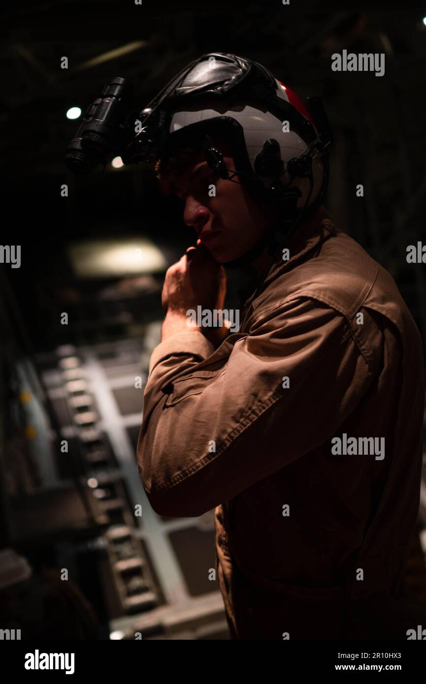 U.S. Marine Corps Corporal Elijah McCracken, a KC-130J Super Hercules ...