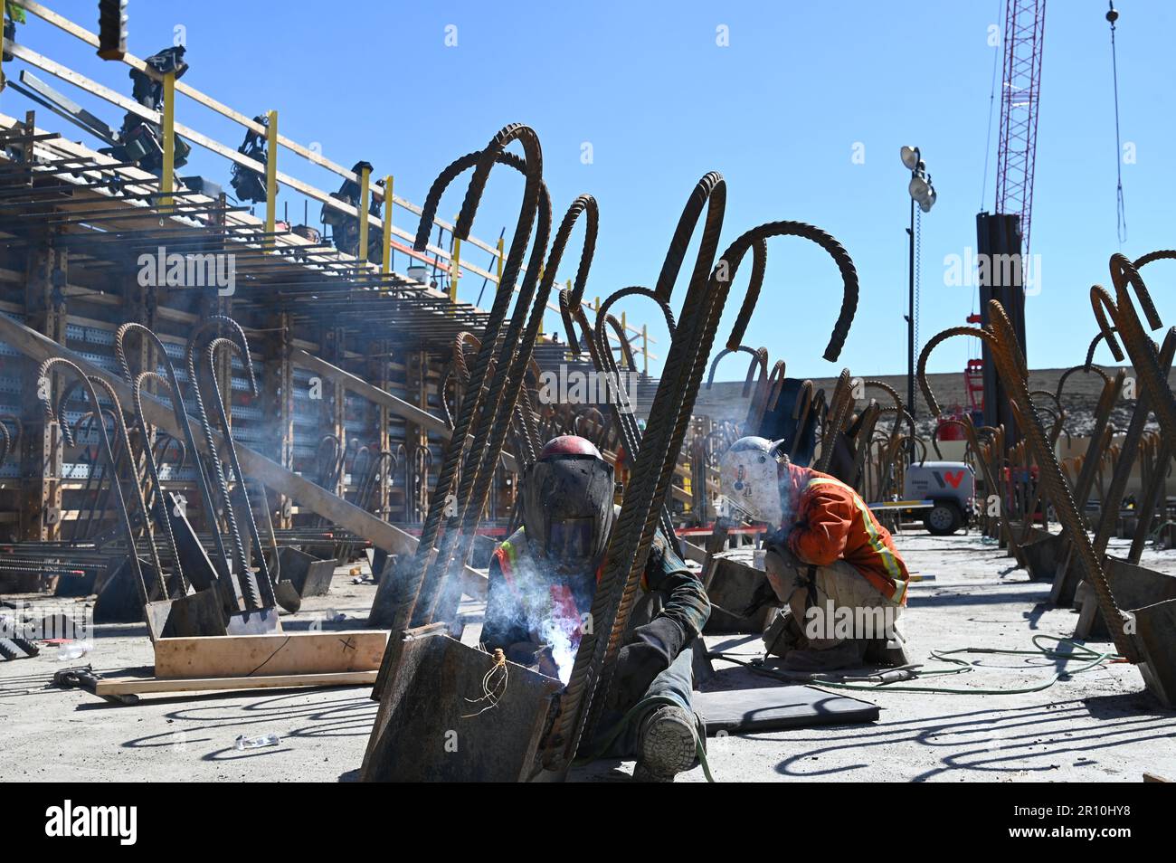Ames Construction, the U.S. Army Corps of Engineers, St. Paul District, contractor building the ...