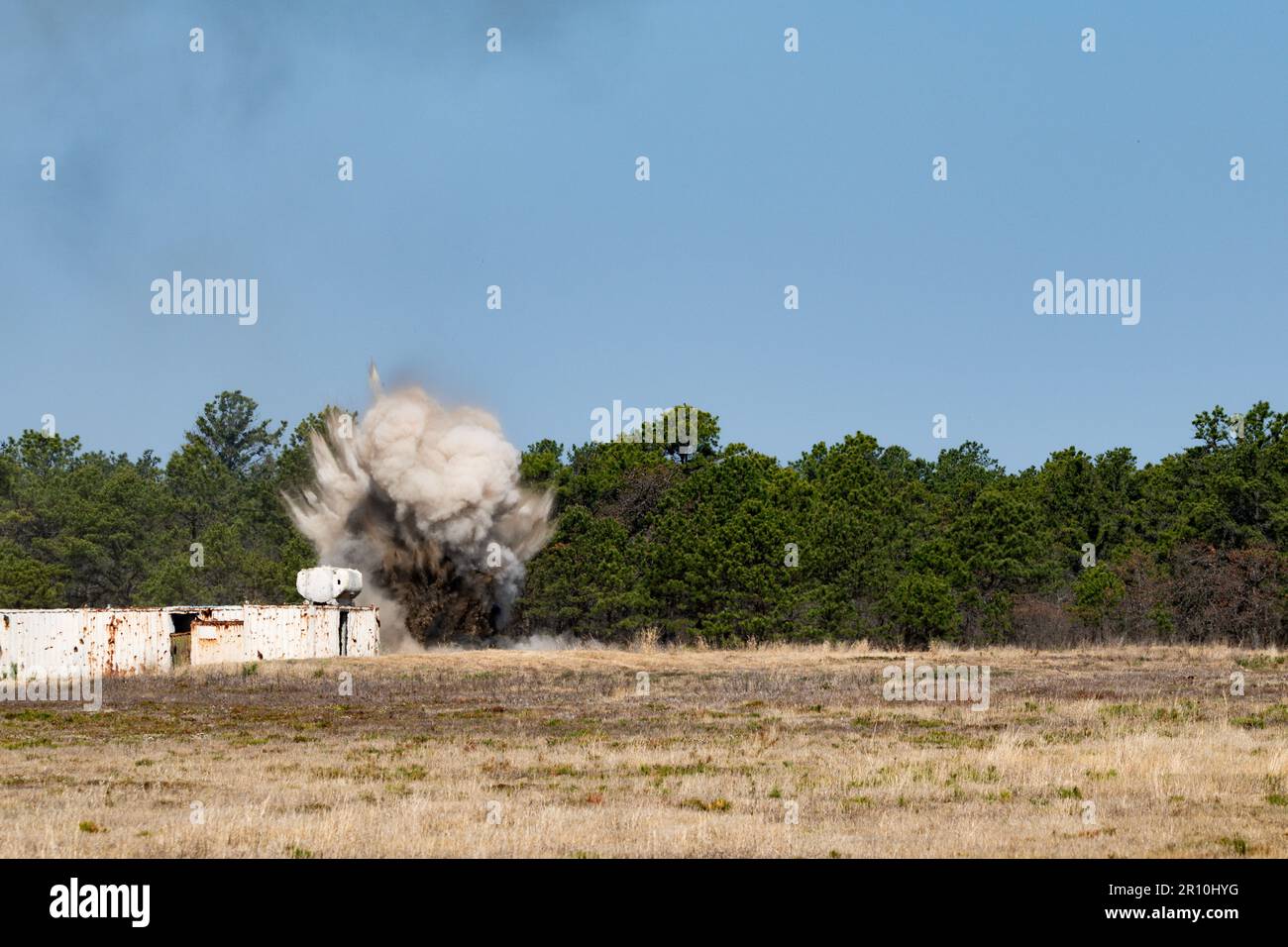 Used ordnance is demolished April 21, 2023, at the Warren Grove Gunnery ...