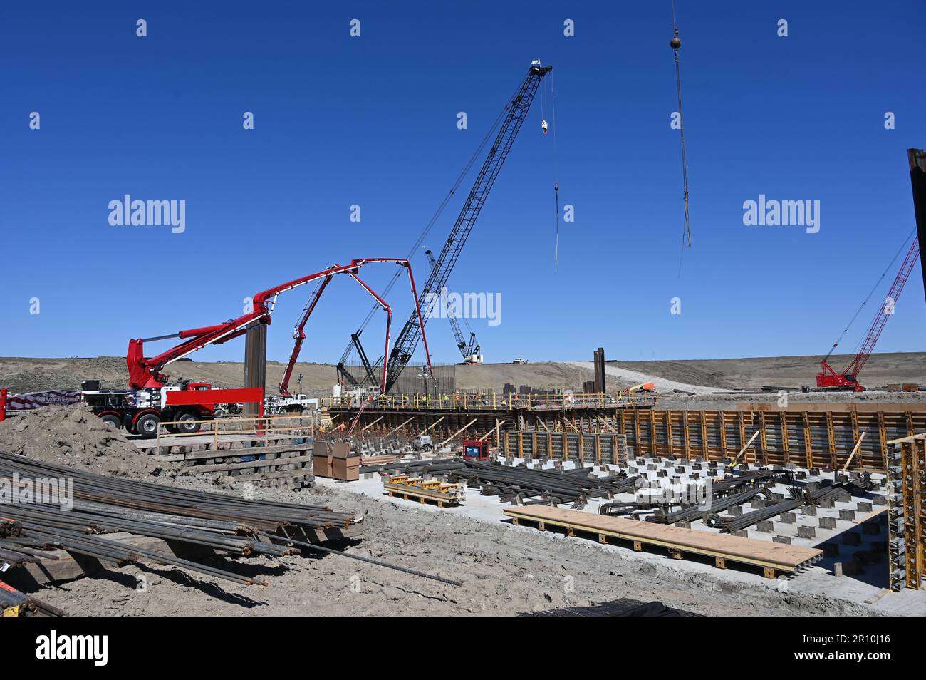 Ames Construction, the U.S. Army Corps of Engineers, St. Paul District, contractor building the ...