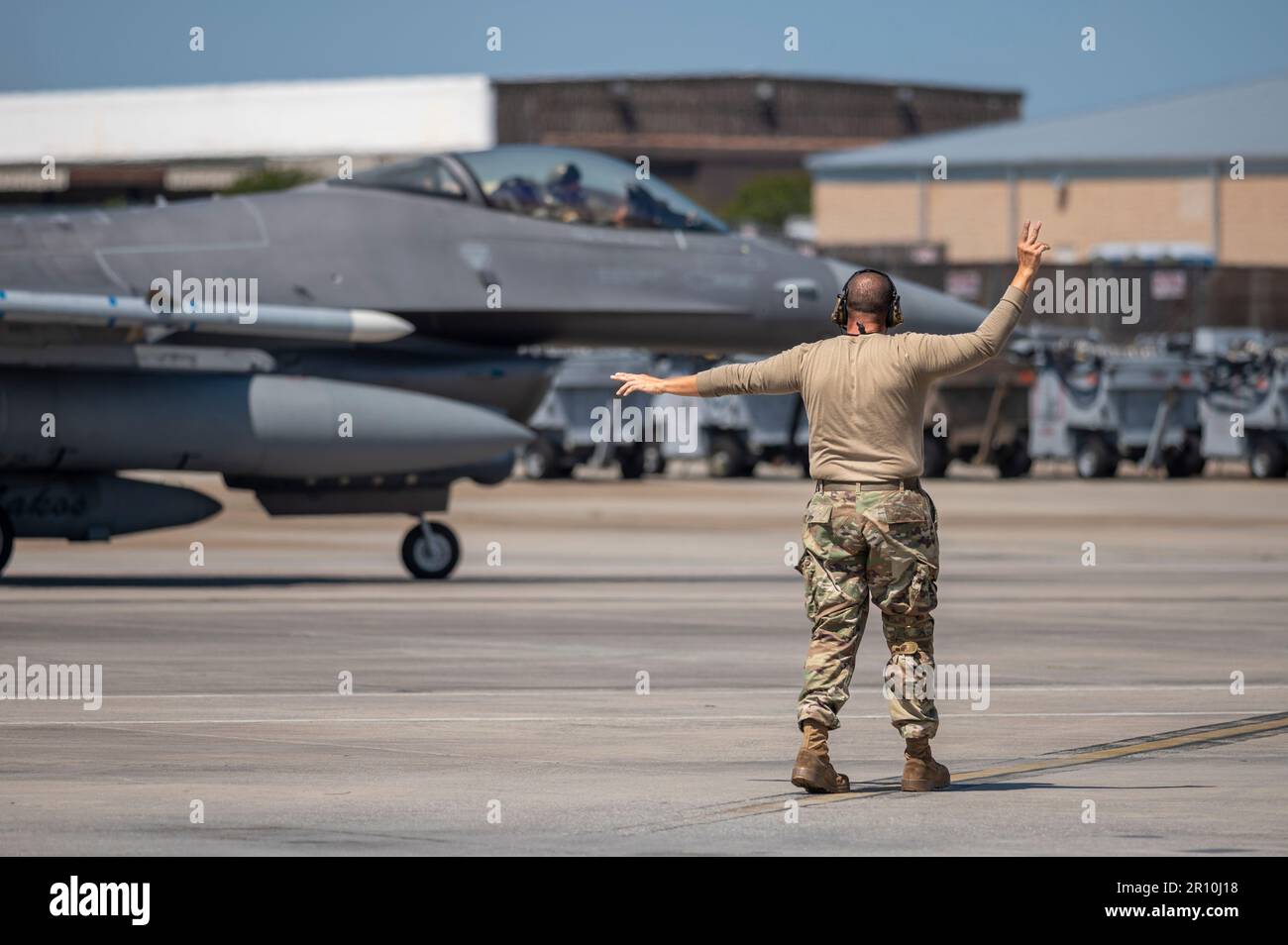 A U.S. Airman with the 93rd Fighter Squadron, Homestead Air Reserve ...