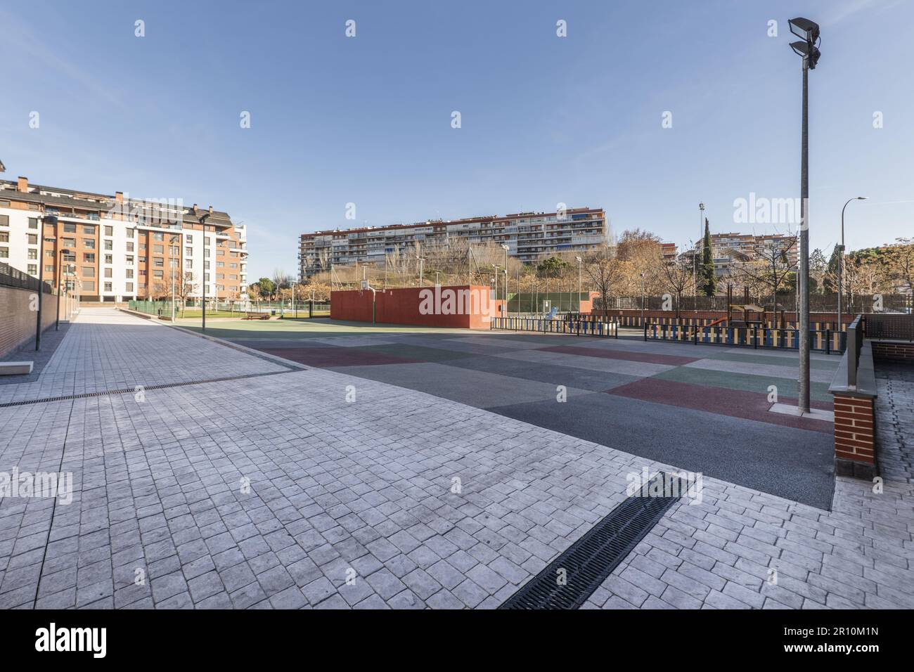Recreation and sports area in the common areas of a community of ...