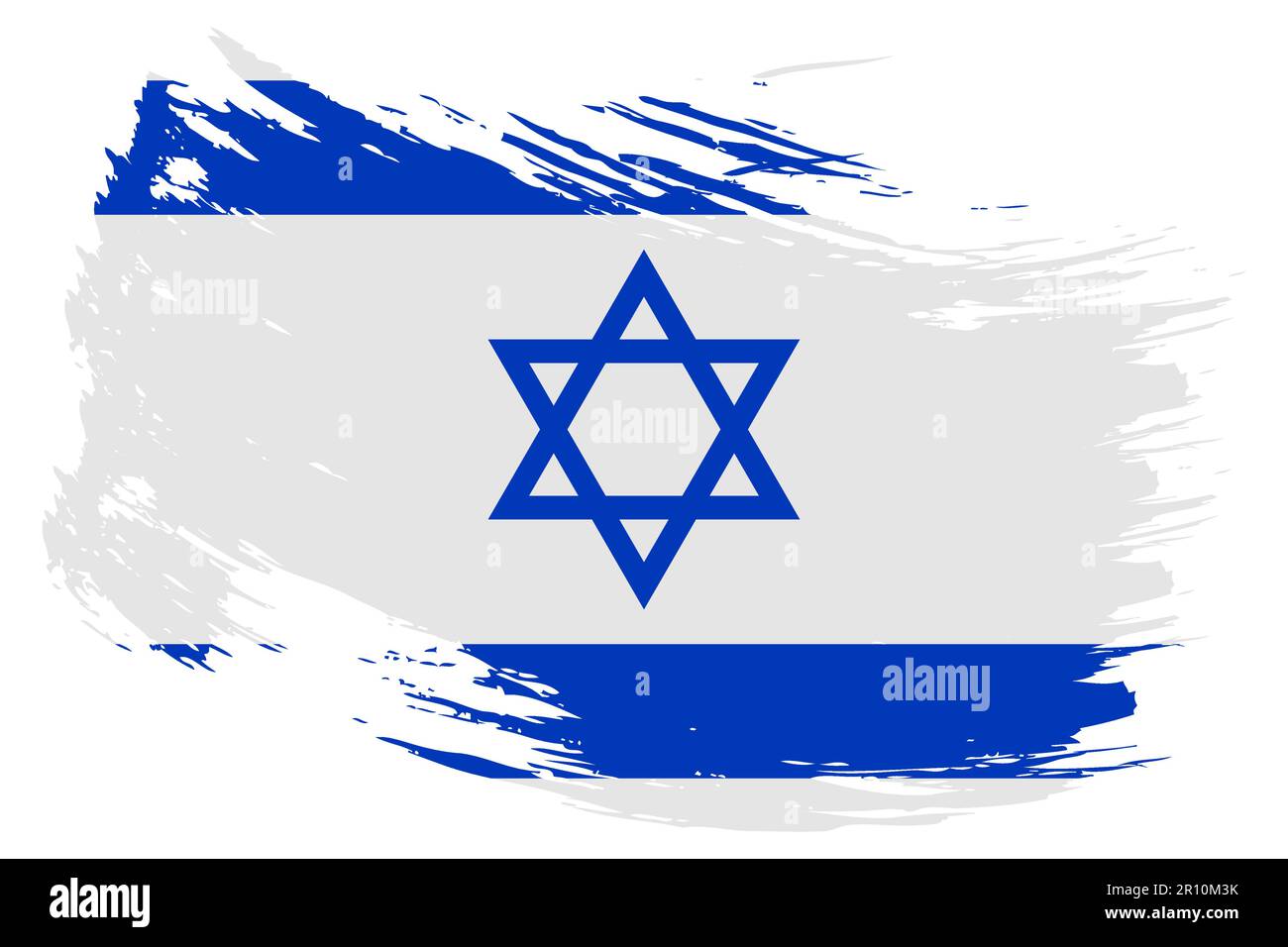 Israel brush stroke flag vector background. Hand drawn grunge style ...