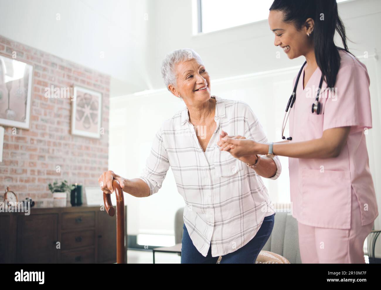 Old person using stick old house hi-res stock photography and images ...