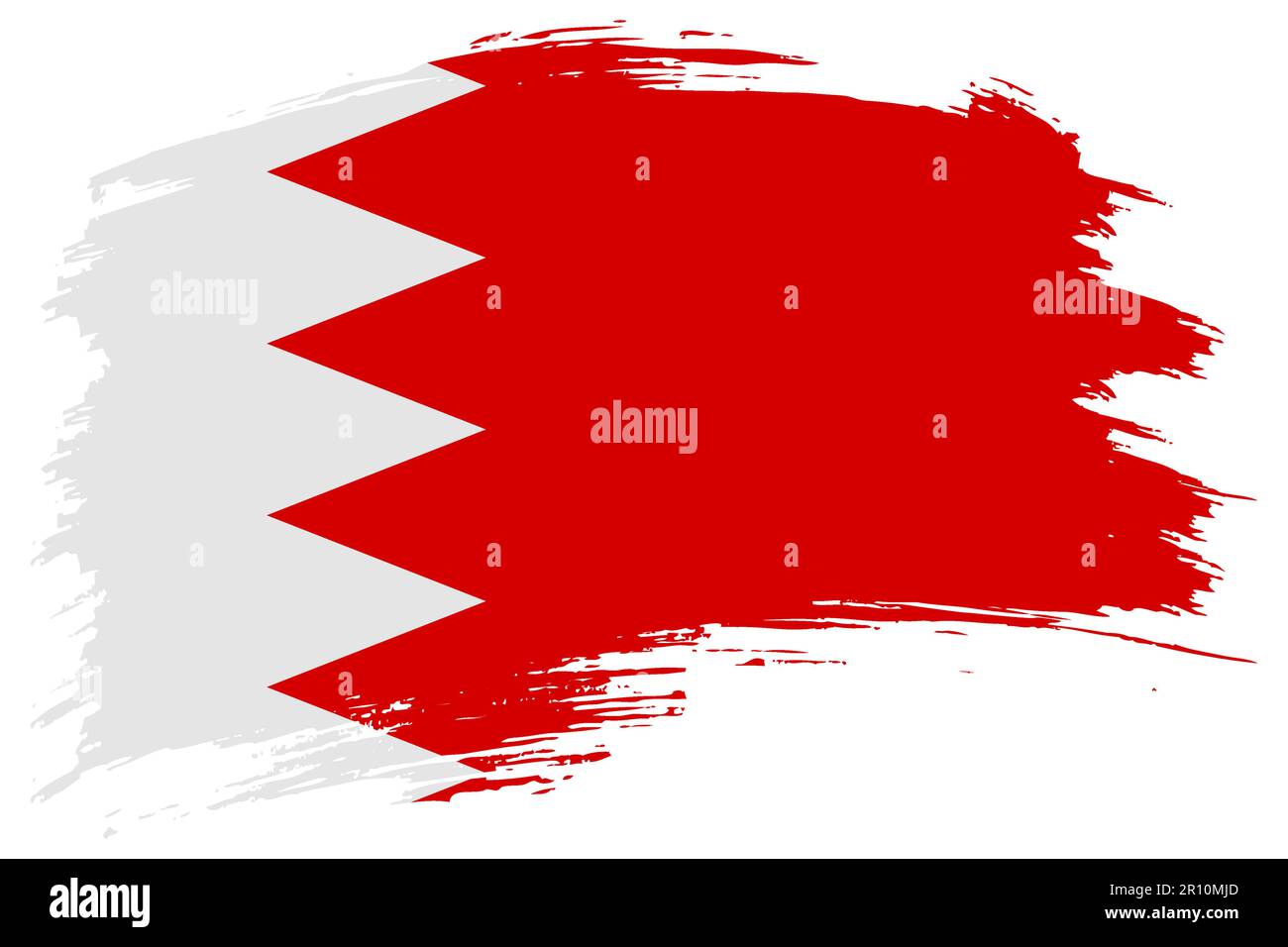 Bahrain brush stroke flag vector background. Hand drawn grunge style ...