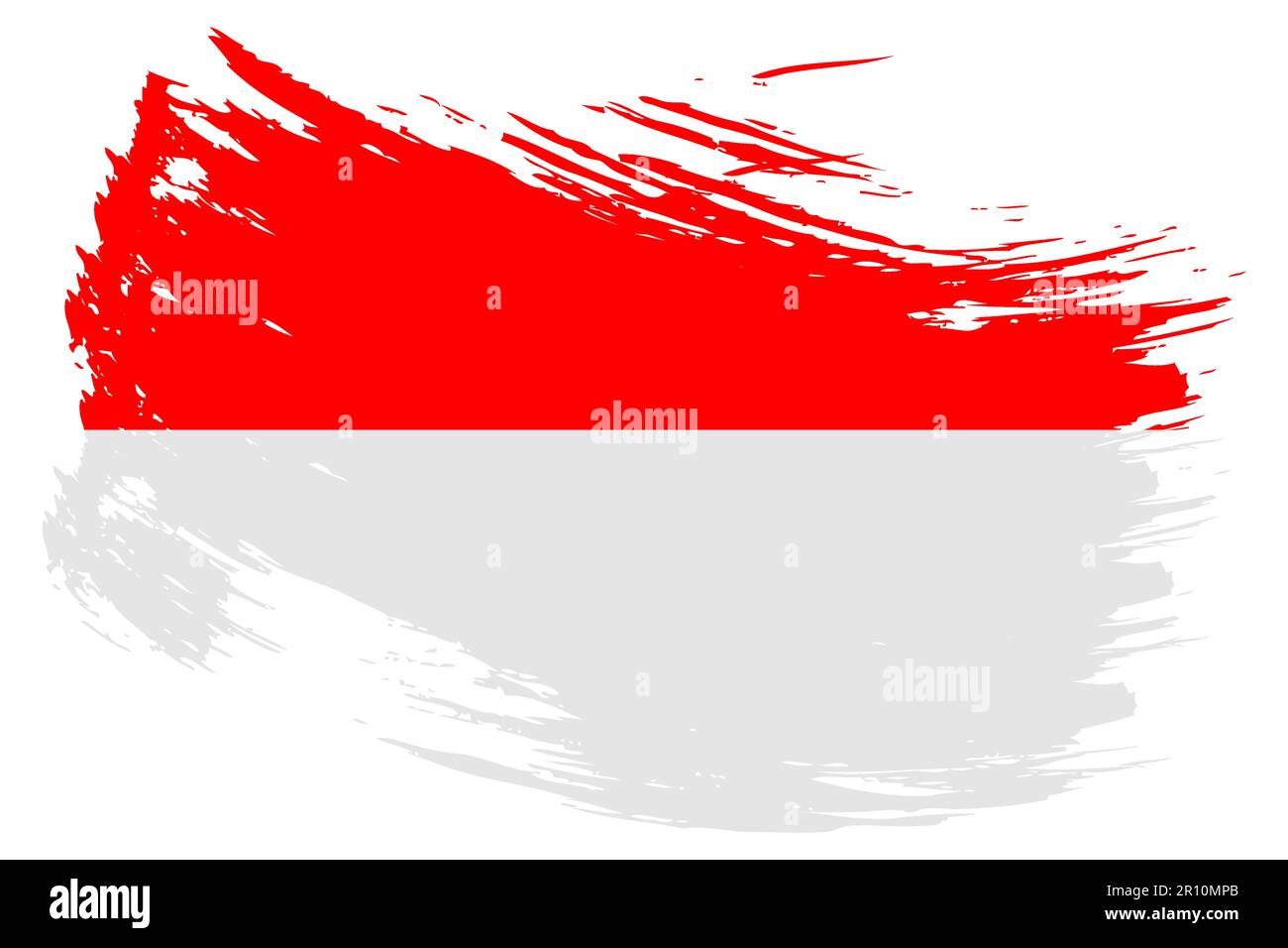 Indonesia brush stroke flag vector background. Hand drawn grunge style ...