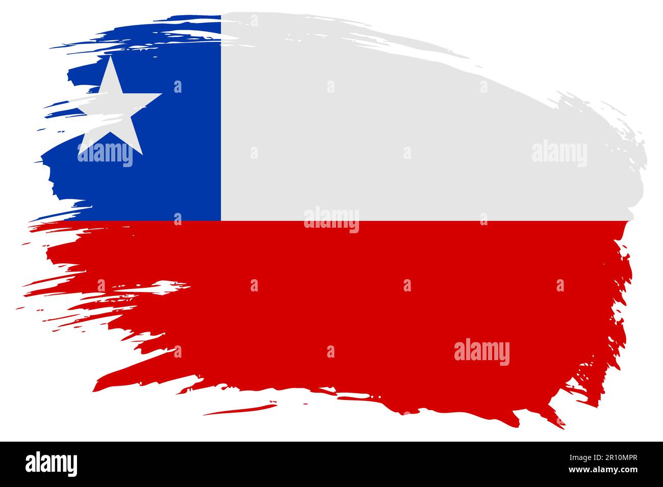 Painted national flag chile Cut Out Stock Images & Pictures - Alamy