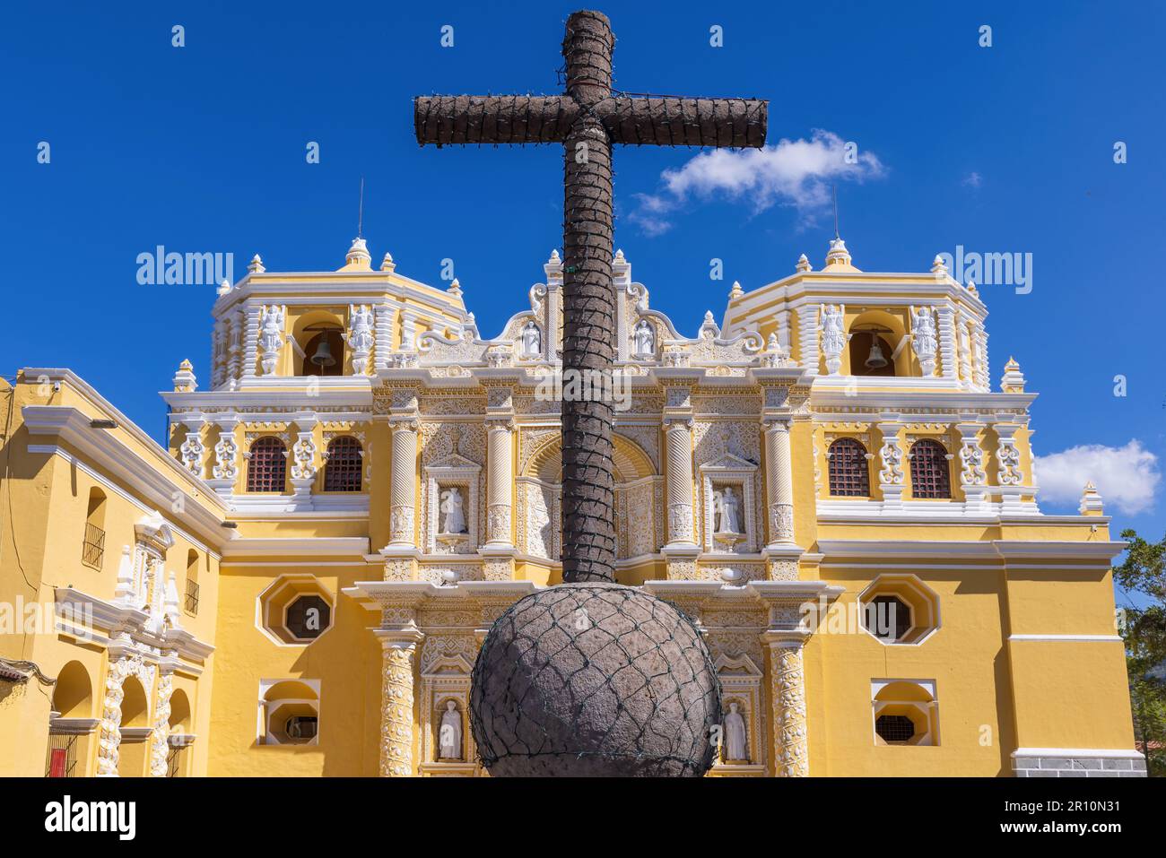 Guatemala, Antigua La Merced Church in historic city center Barrio ...