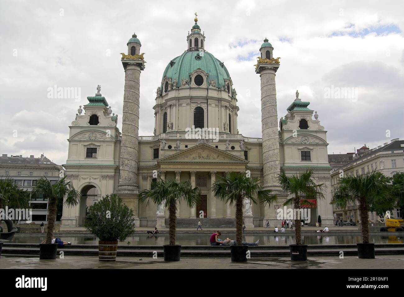 Wiedeń, Wien, Vienna, Austria, Church of St. Charles Borromeo; Wiener ...
