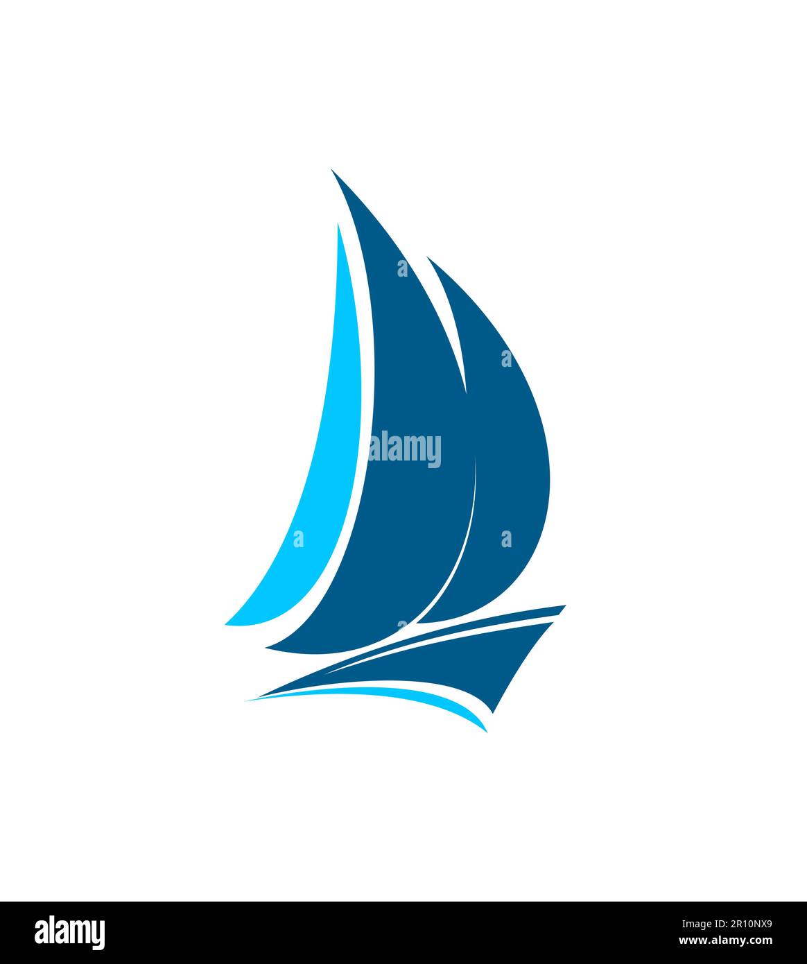 Yacht boat icon with sail ship or sailboat vector silhouette. Sailing ...