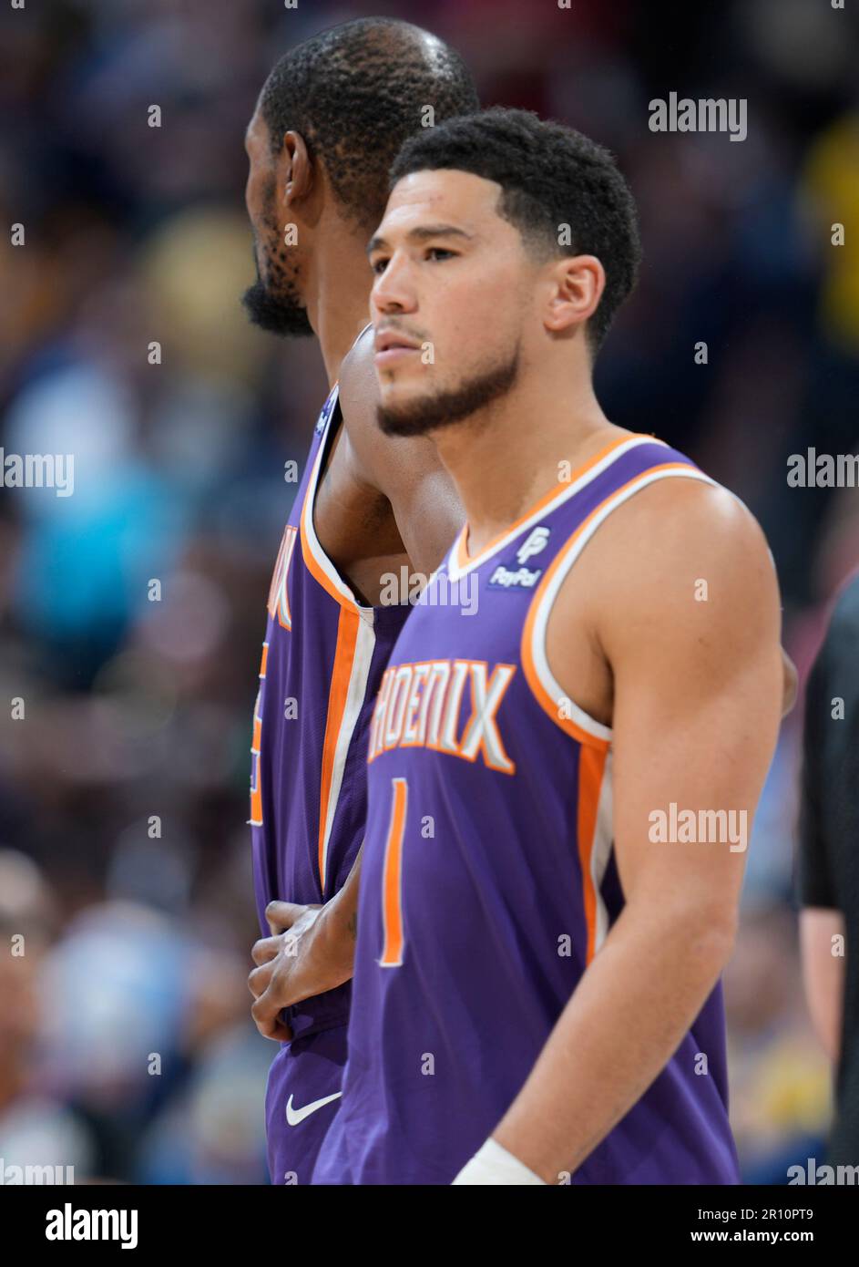 Phoenix Suns guard Devin Booker (1) in the first half of Game 5 of an ...