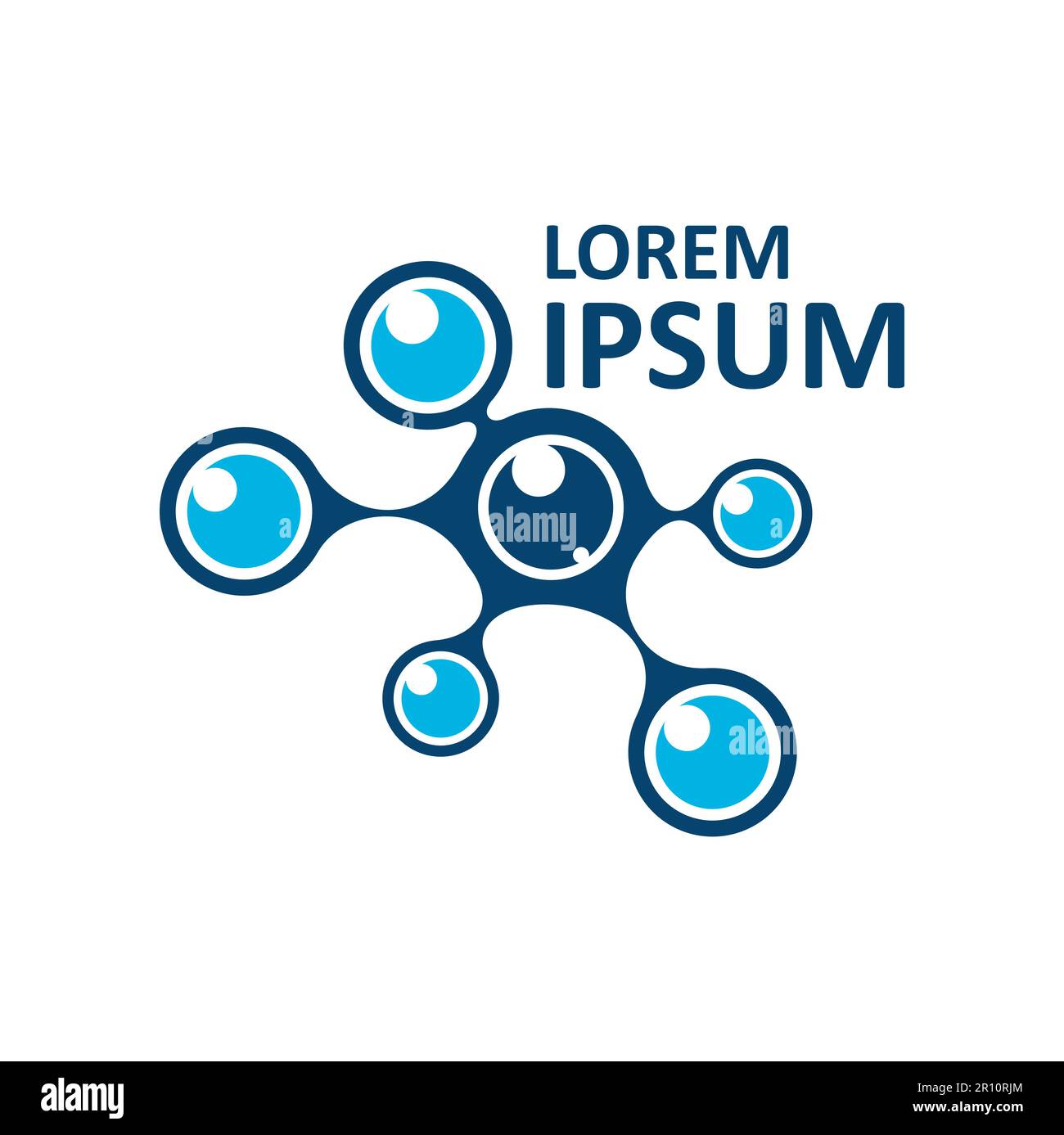 Molecule icon of chemistry and biology science. Vector chemical formula ...