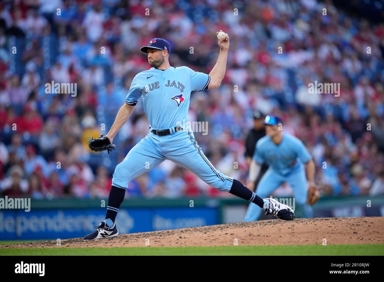 Toronto Blue Jays' Tim Mayza plays during a baseball game, Wednesday ...