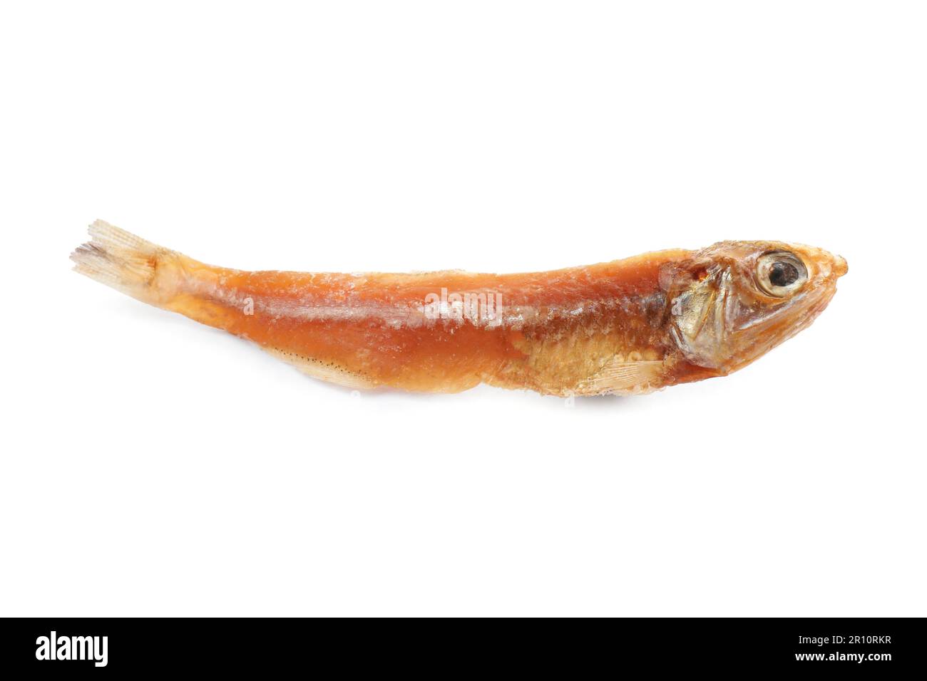 Delicious dried salted anchovy on white background Stock Photo - Alamy