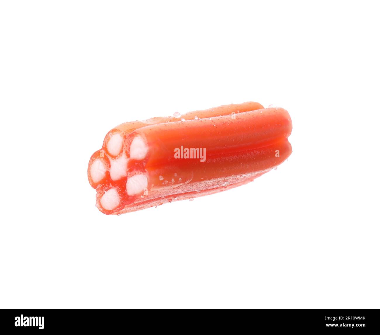 Red sweet jelly candy on white background Stock Photo - Alamy