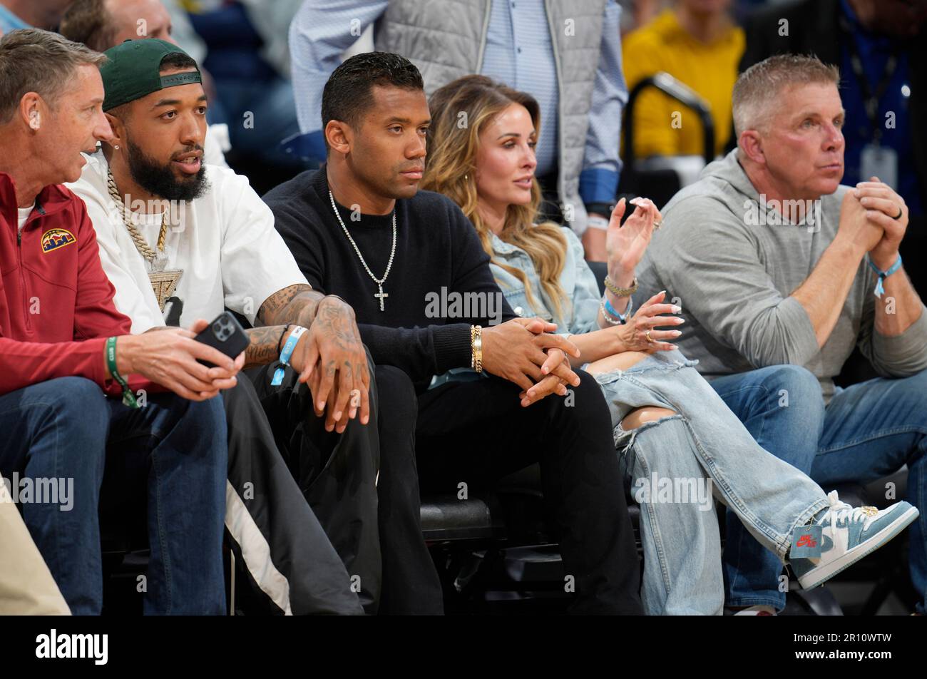 From left, Denver Broncos wide receiver Tim Patrick, quarterback ...