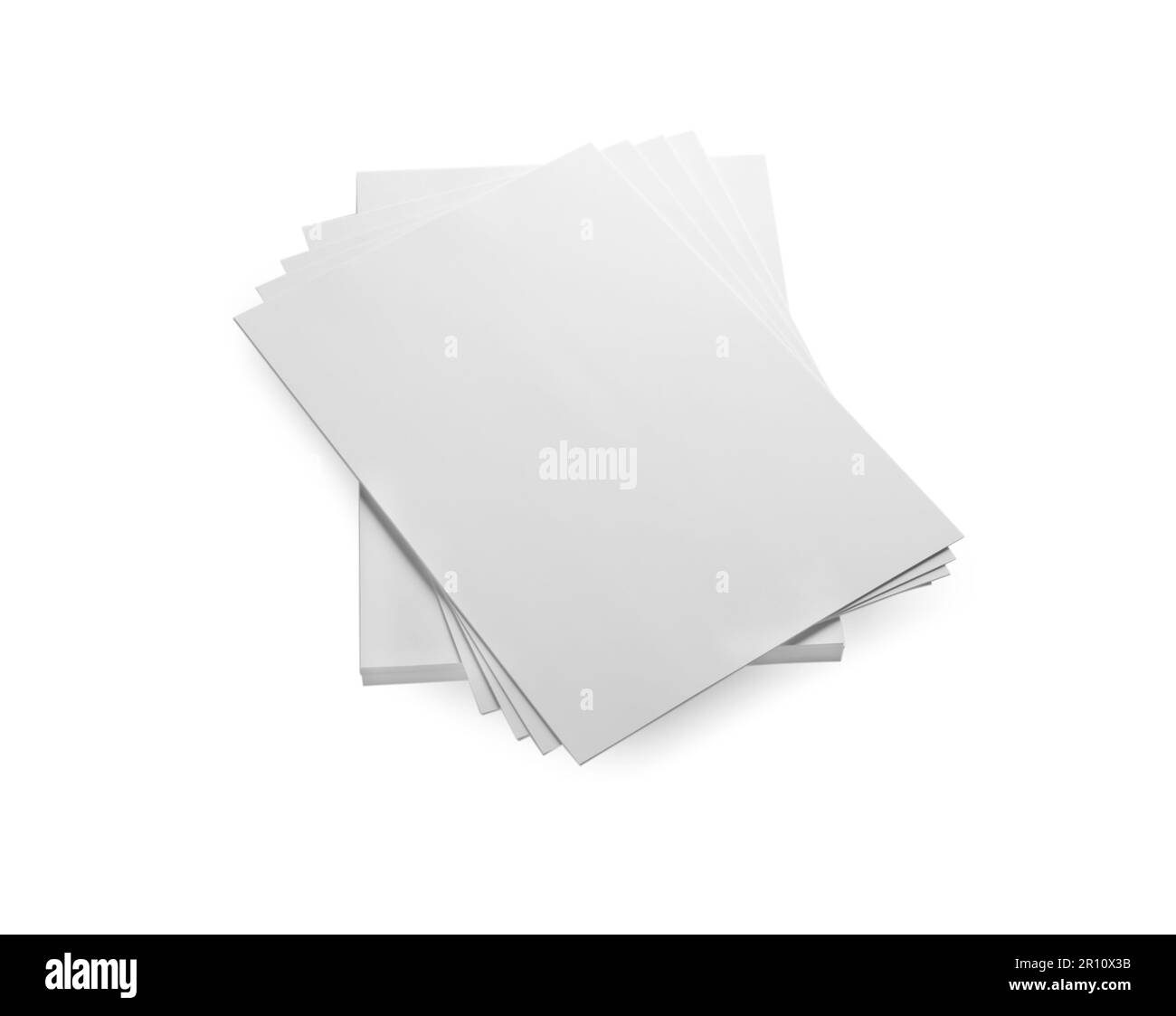 Stack of paper sheets on white background Stock Photo - Alamy