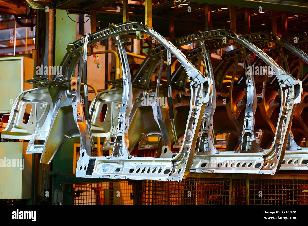 Details of car carcass hang on assembling conveyor Stock Photo - Alamy