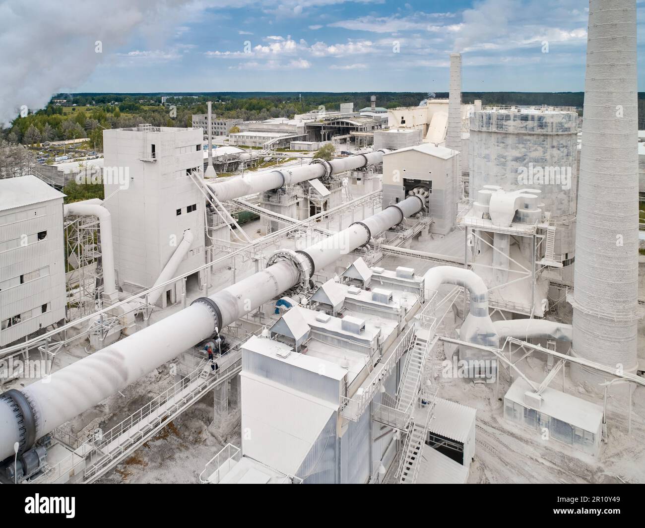 Furnace gas filtration units at silica manufacturing plant Stock Photo ...