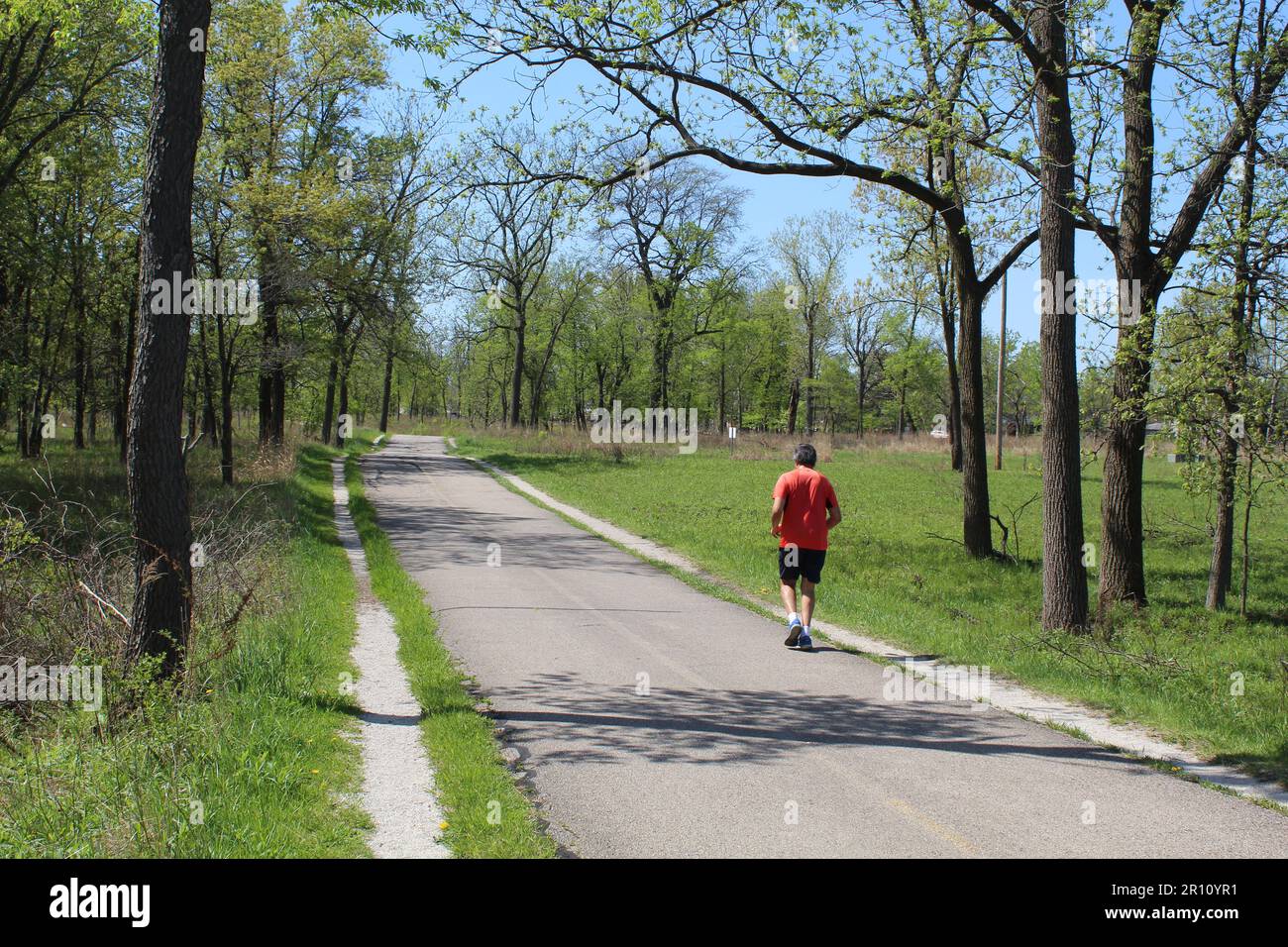 Man running woods hi-res stock photography and images - Alamy