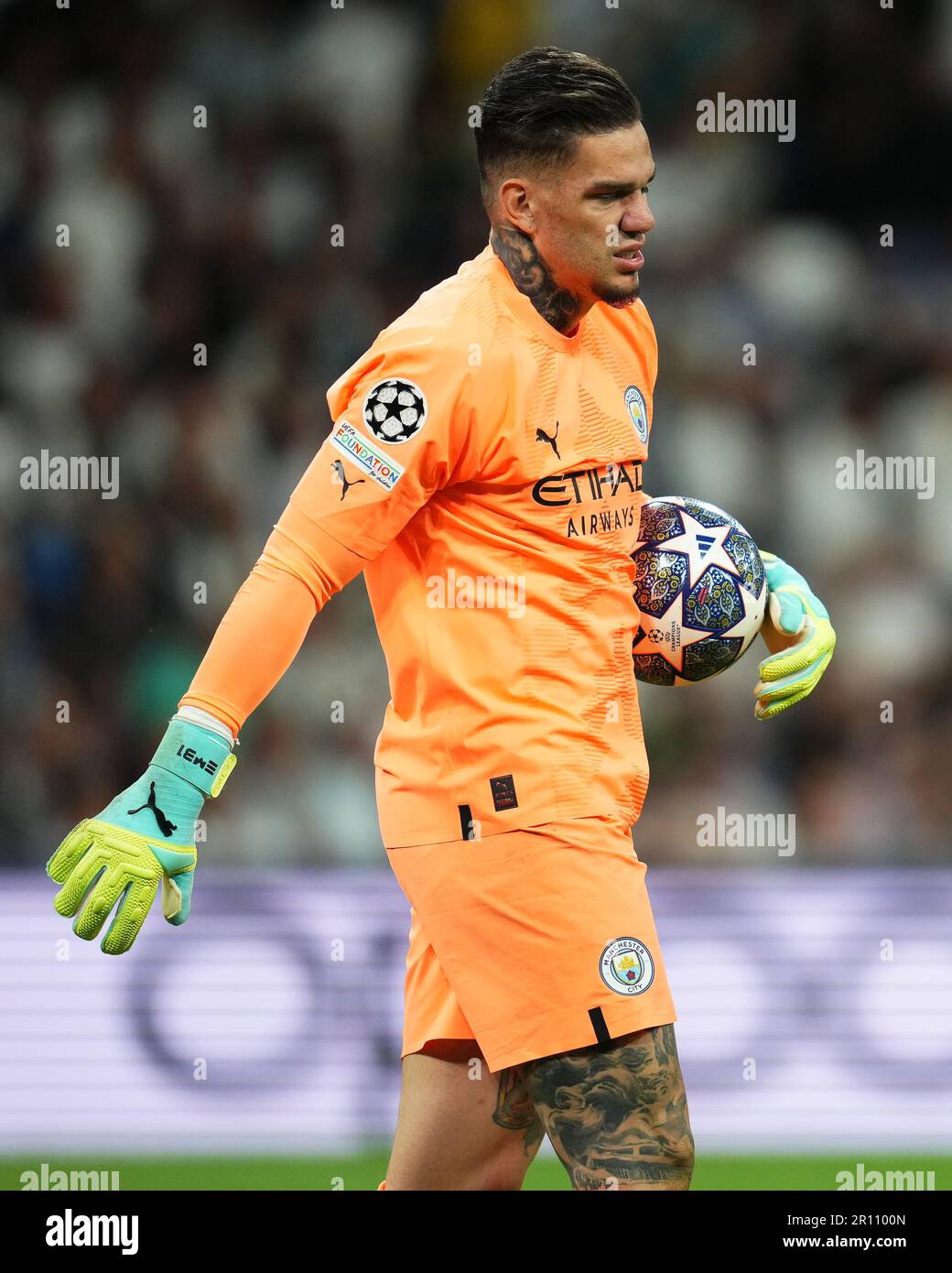 Madrid, Spain. 09th May, 2023. Ederson of Manchester City during the La ...