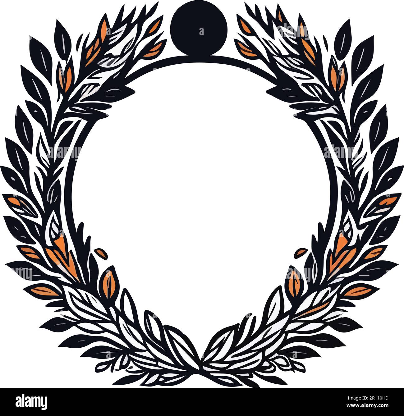 Excellent flat floral circle frame art vector Stock Vector Image & Art ...