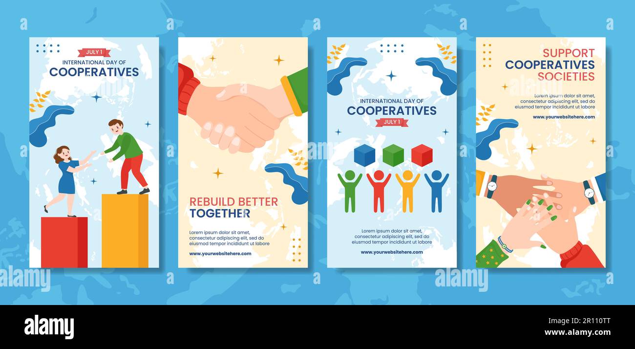 International Day of Cooperatives Vector Illustration with Hand, Earth ...