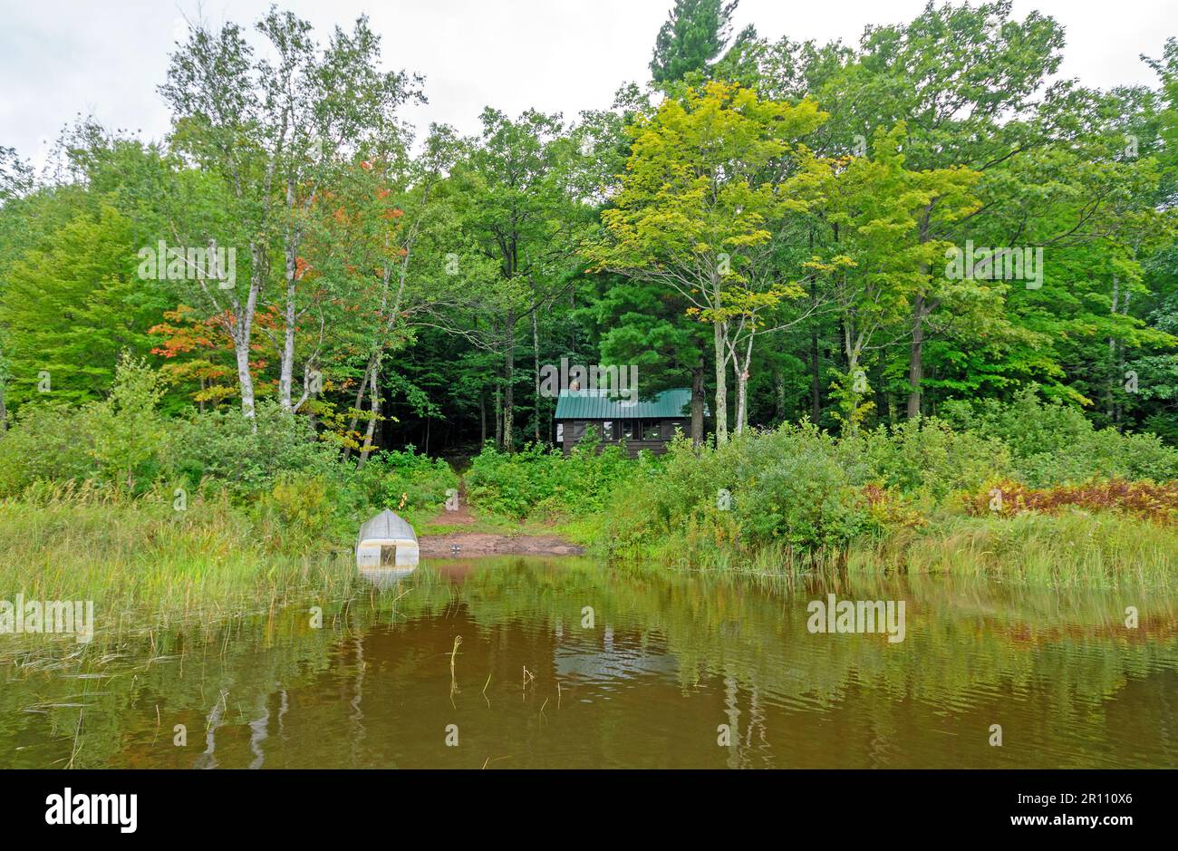 Remote Lakeshore Cabin HIdden in the Woods in the Porcupine Mountains ...
