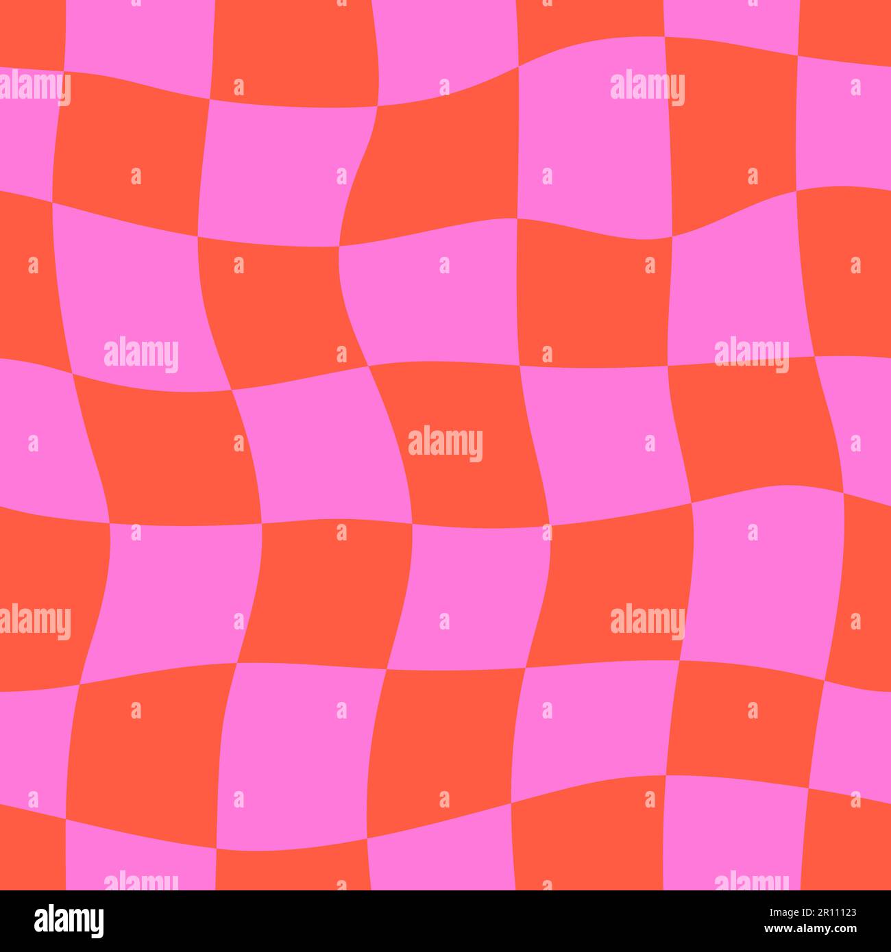 Groovy Checkerboard Seamless Pattern. Psychedelic Abstract Background ...