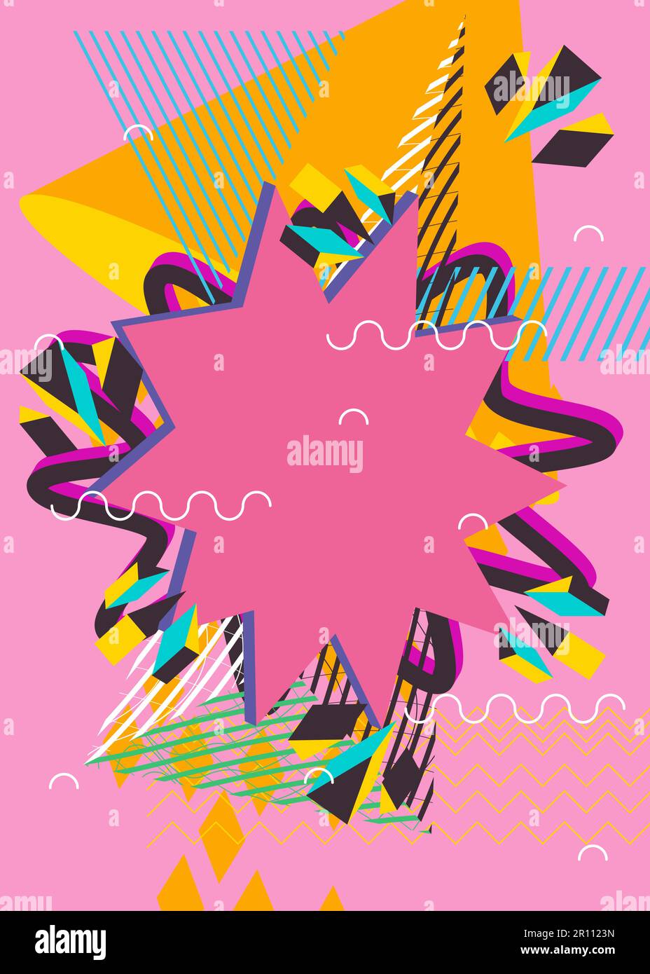 Random chaos geometric shapes Stock Vector Images - Alamy