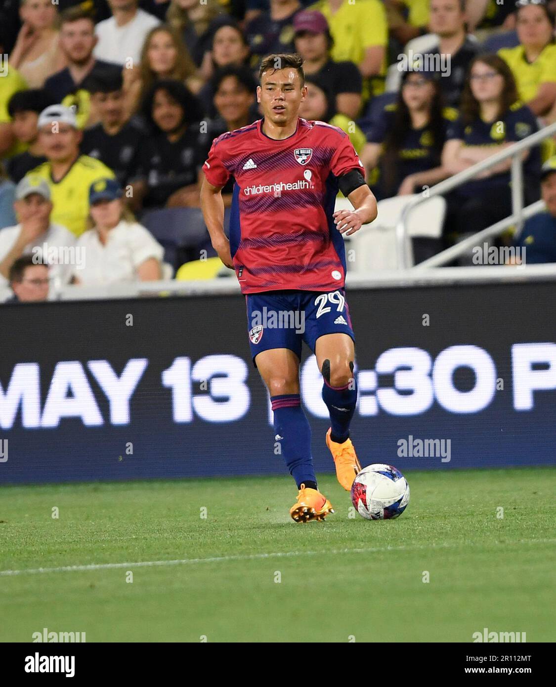 May 10, 2023: FC Dallas defender Sam Junqua (29) dribbles the ball ...