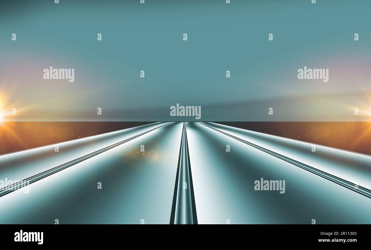 Abstract background with lines to depth, perspective effect, 3d ...