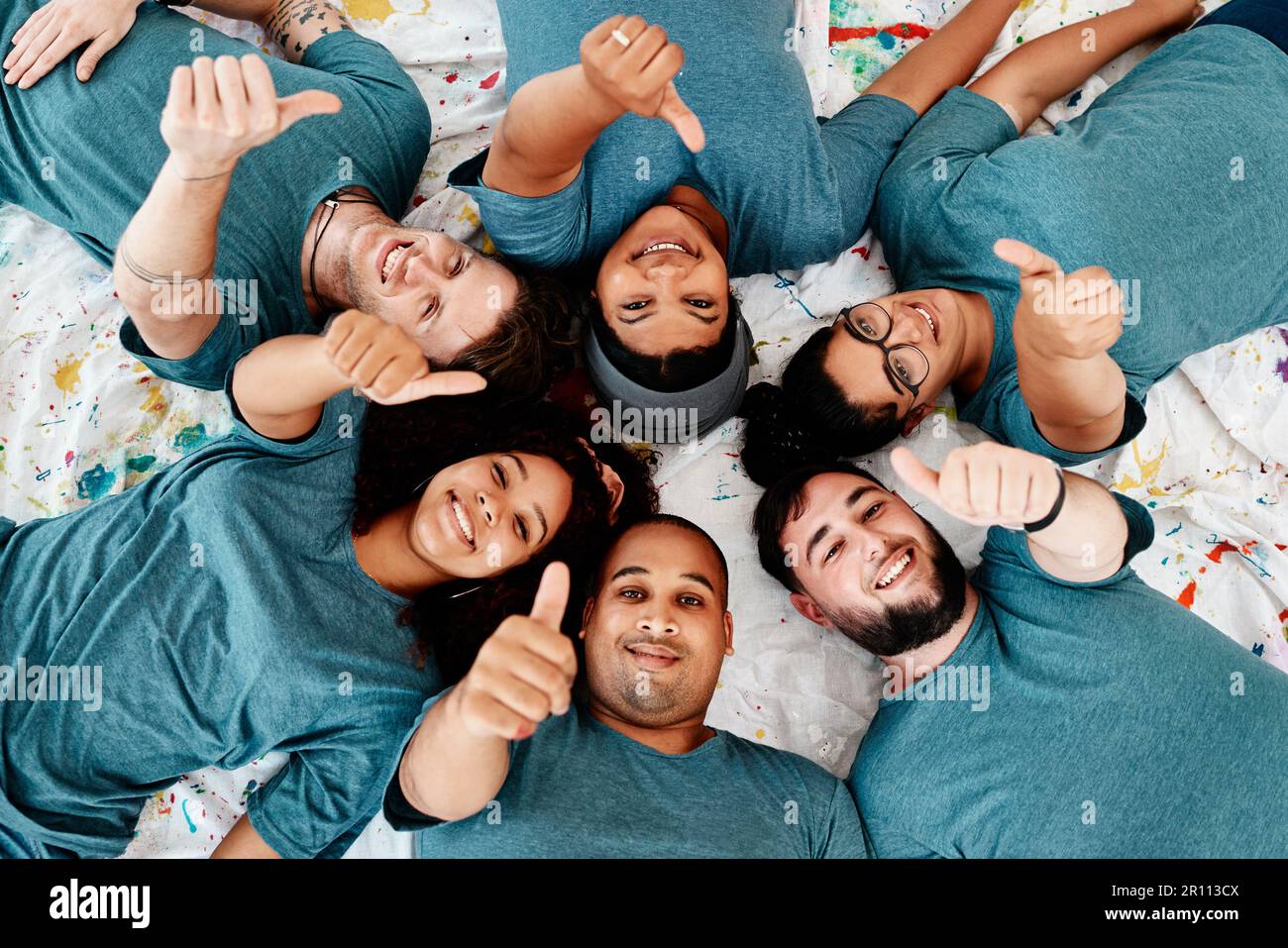 Group friends lying down showing hi-res stock photography and images ...
