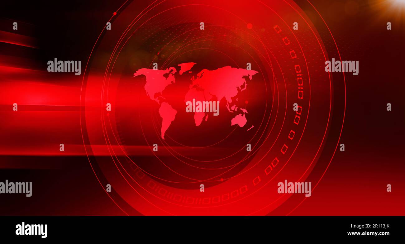 Graphical red theme news background, communication and business trading ...