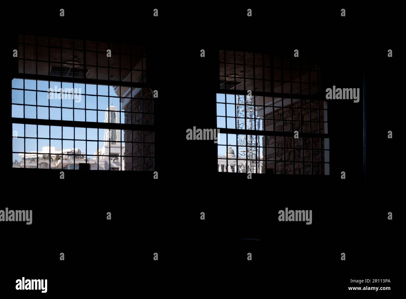 USA, Utah. View of Conference Center and State Capitol through ...