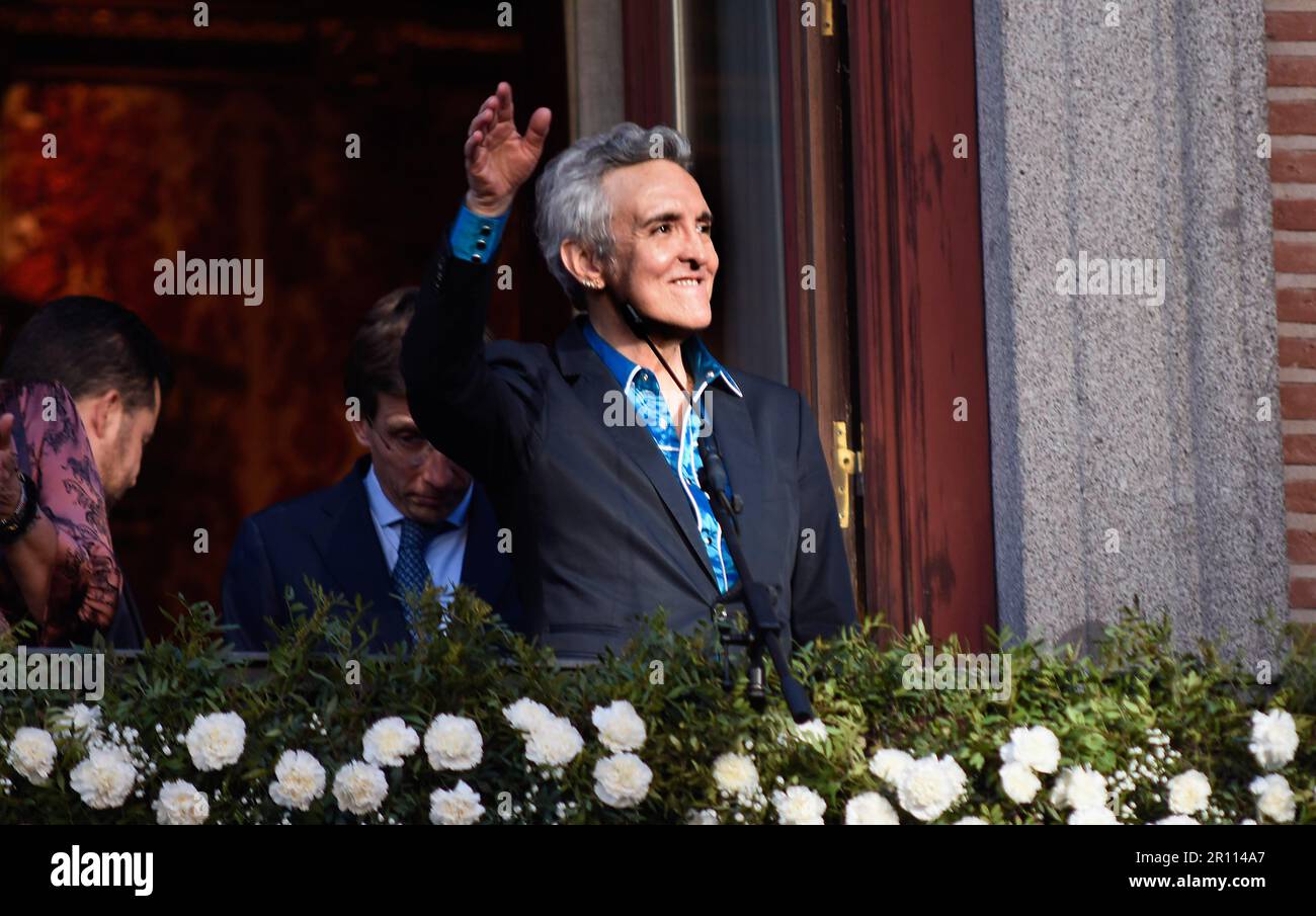 Madrid, Spain. 10th May, 2023. Ramoncín waves to the crowd after giving ...