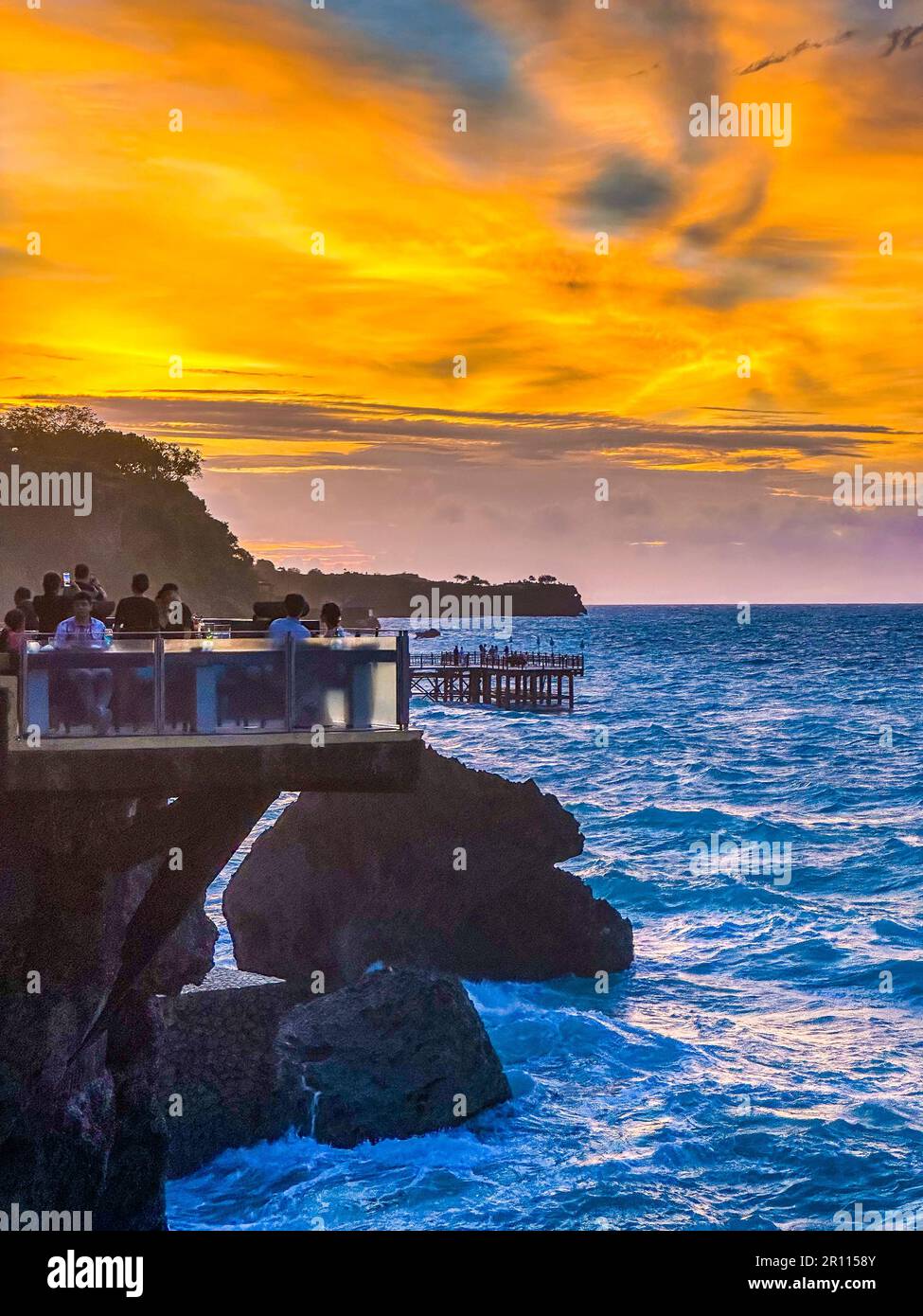 Rock bar in Jimbaran, Bali, Indonesia Stock Photo - Alamy
