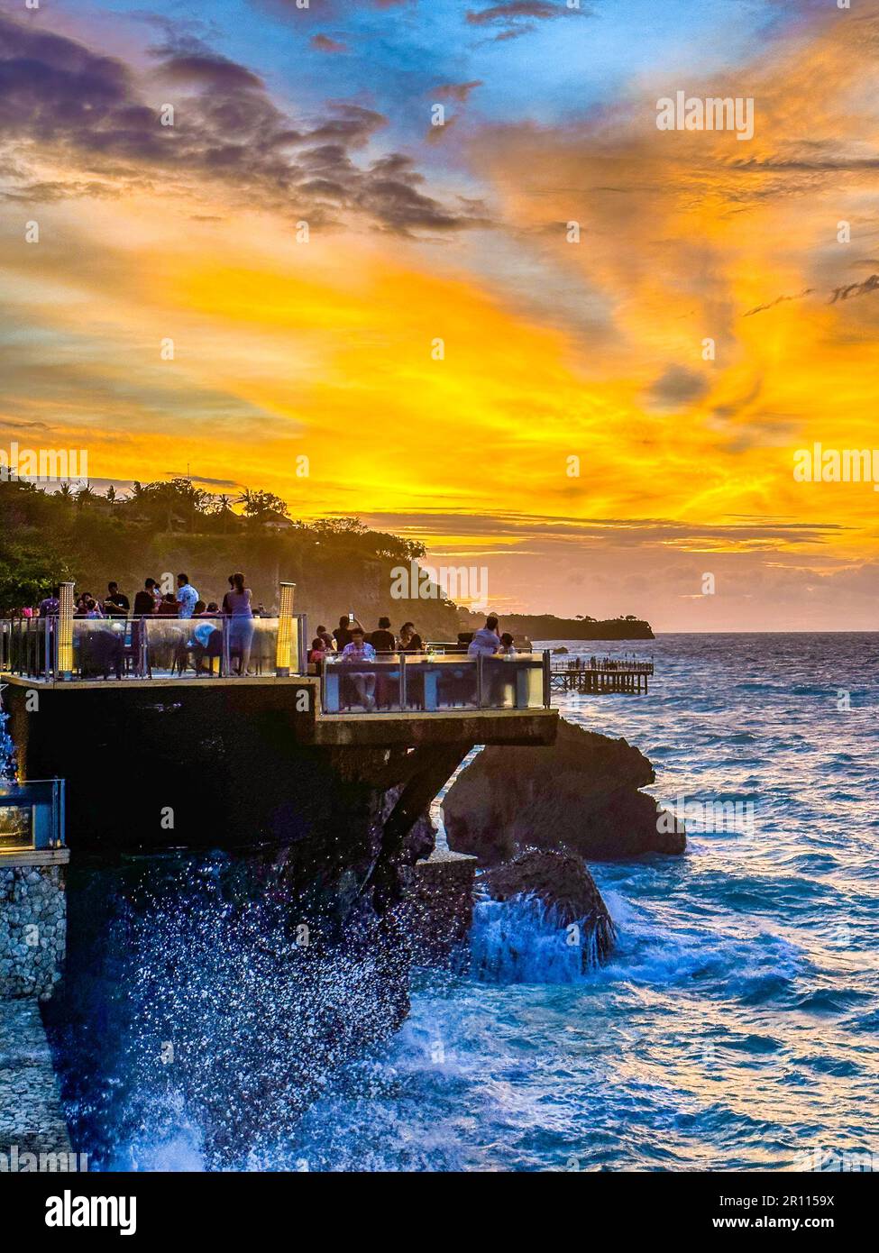 Rock bar in Jimbaran, Bali, Indonesia Stock Photo - Alamy