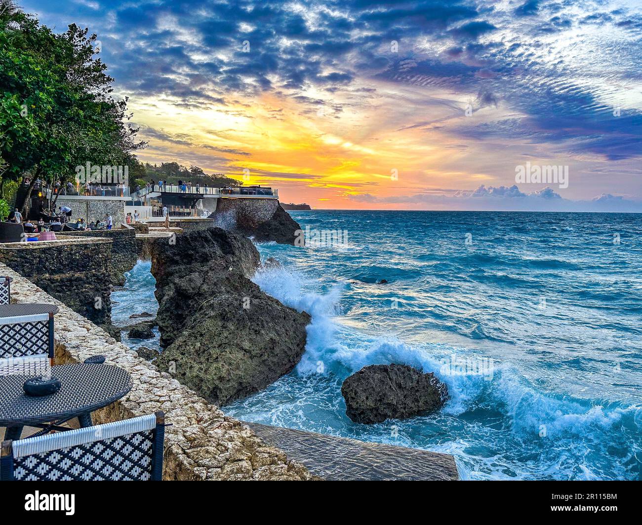Rock bar in Jimbaran, Bali, Indonesia Stock Photo - Alamy