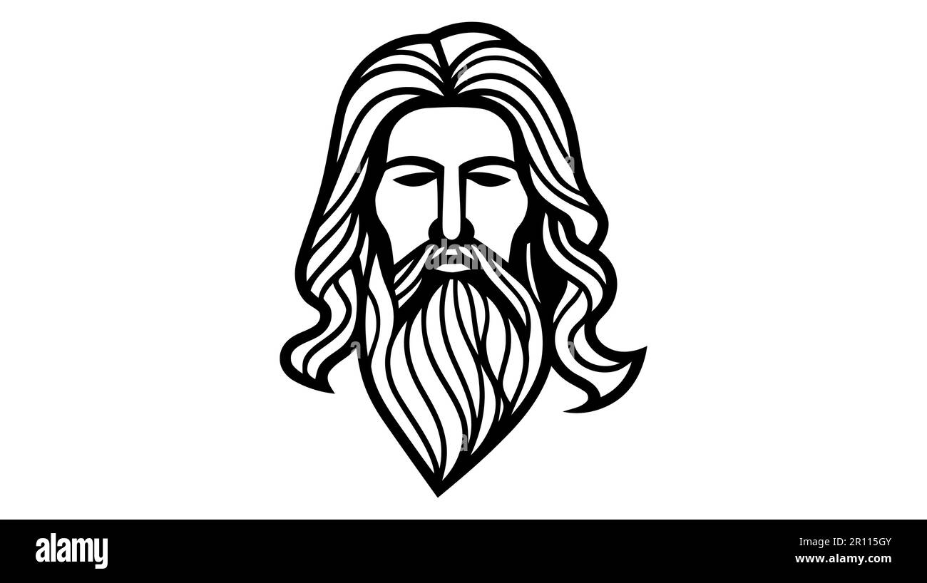 Jesus Christ. Vector logo, illustration isolated on white background ...