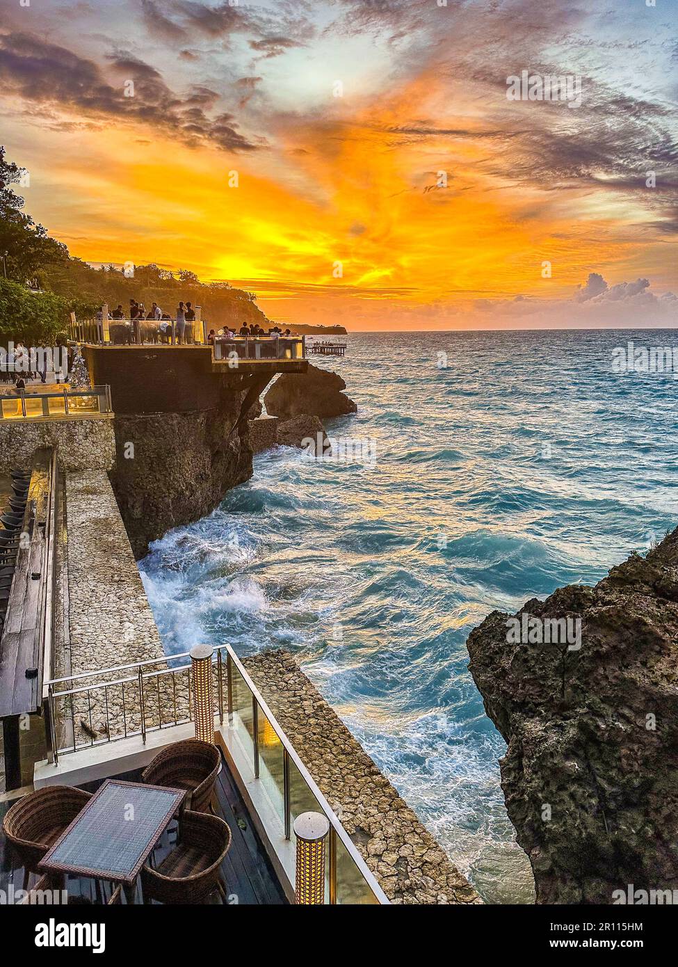 Rock bar in Jimbaran, Bali, Indonesia Stock Photo - Alamy