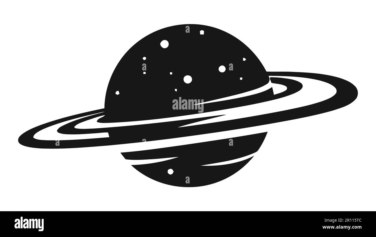 Planet Logo design. Vector illustration isolated on white background ...