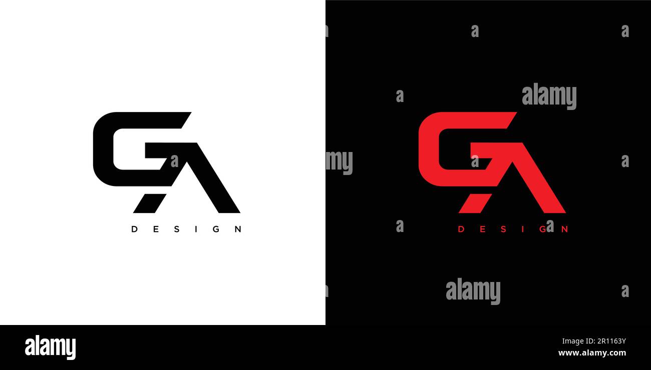 Modern and strong letter GA initials logo design Stock Vector Image ...