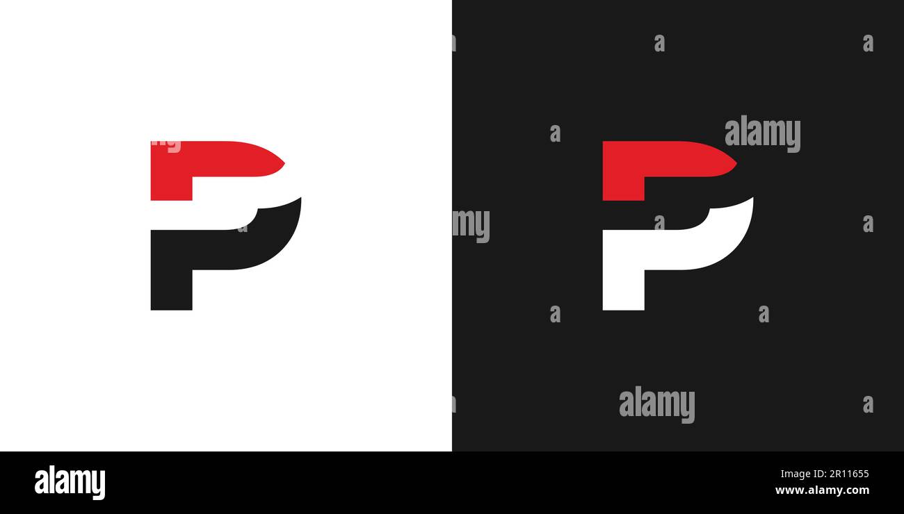 Modern and strong letter P initials logo design 2 Stock Vector Image ...