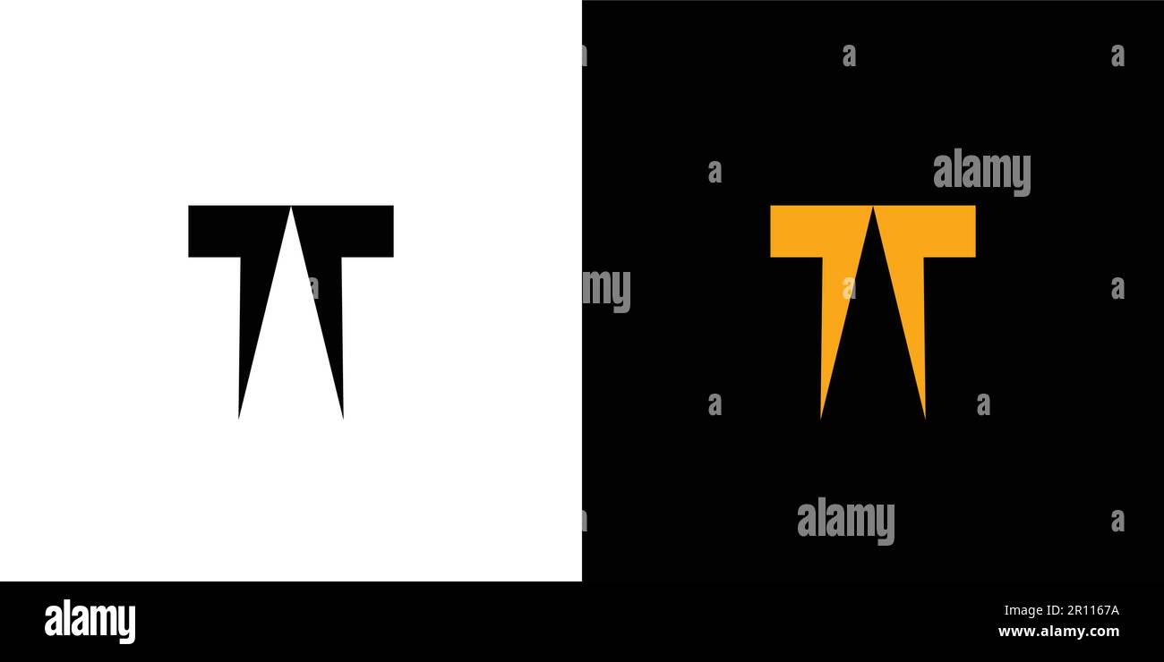 Modern and strong letter T initials logo design 3 Stock Vector Image ...