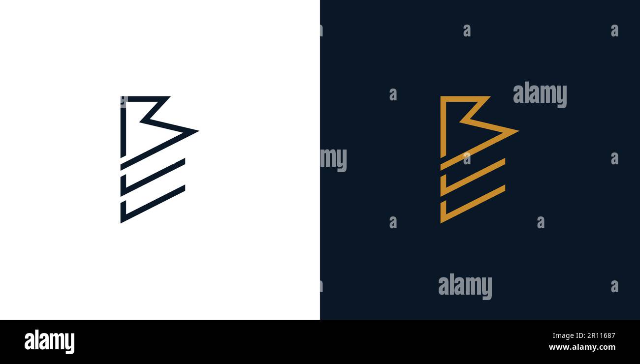 Modern and unique letter BE initials logo design 4 Stock Vector Image ...