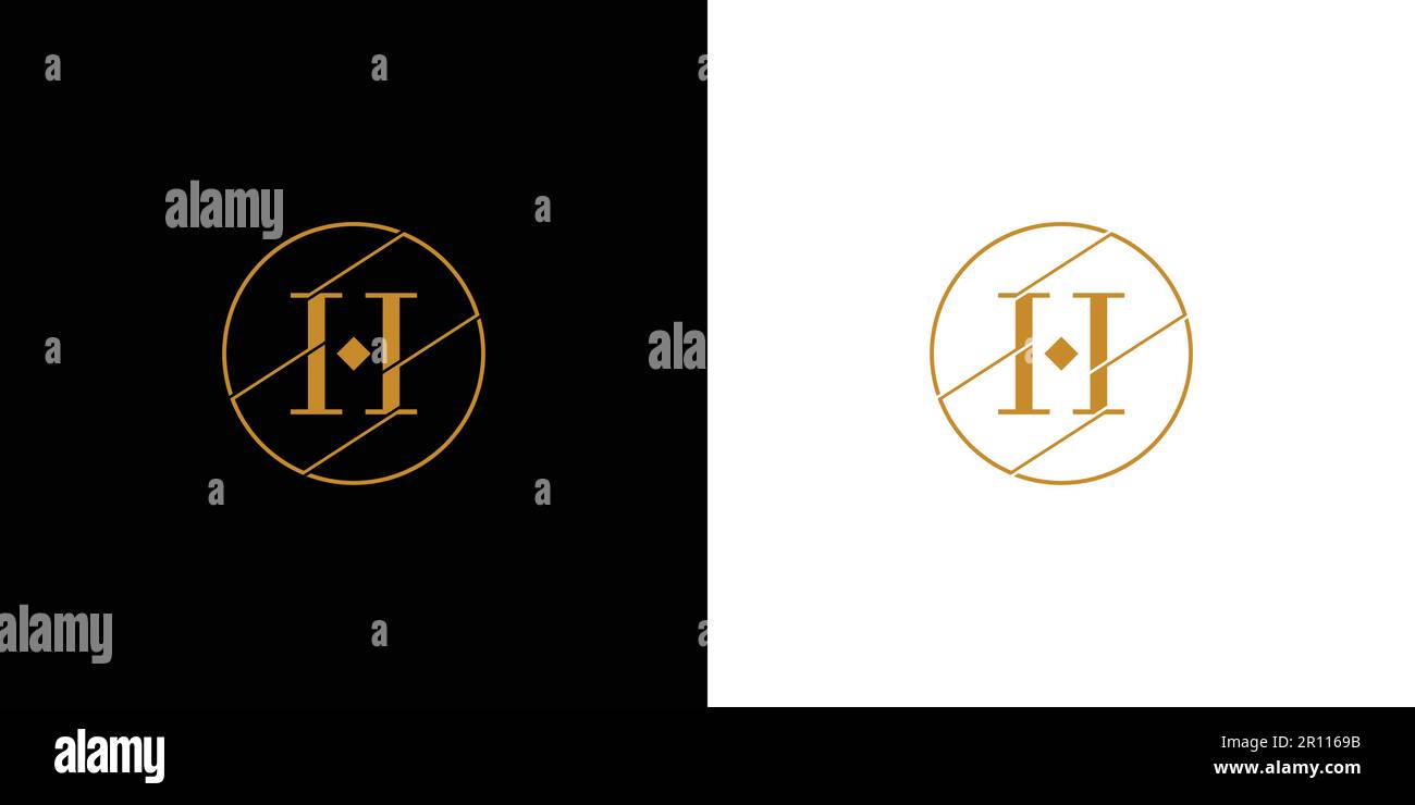 Modern and unique letter H initials logo design 2 Stock Vector Image ...