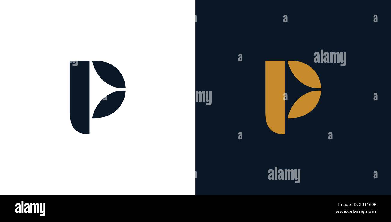 Modern and unique letter P initials logo design Stock Vector Image ...